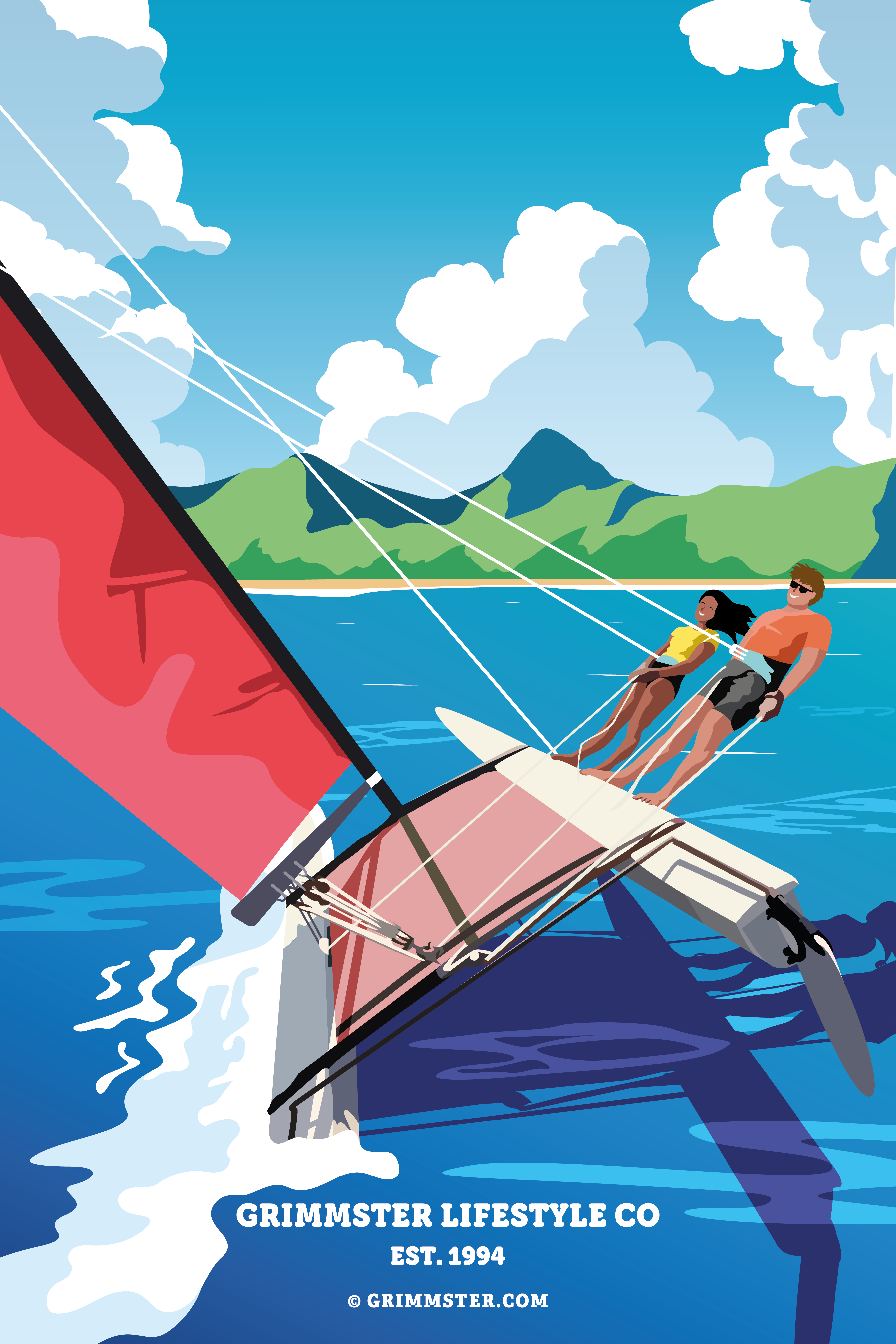 Grimmster Lifestyle Co. High Wind Sailing Poster – GRIMMSTER
